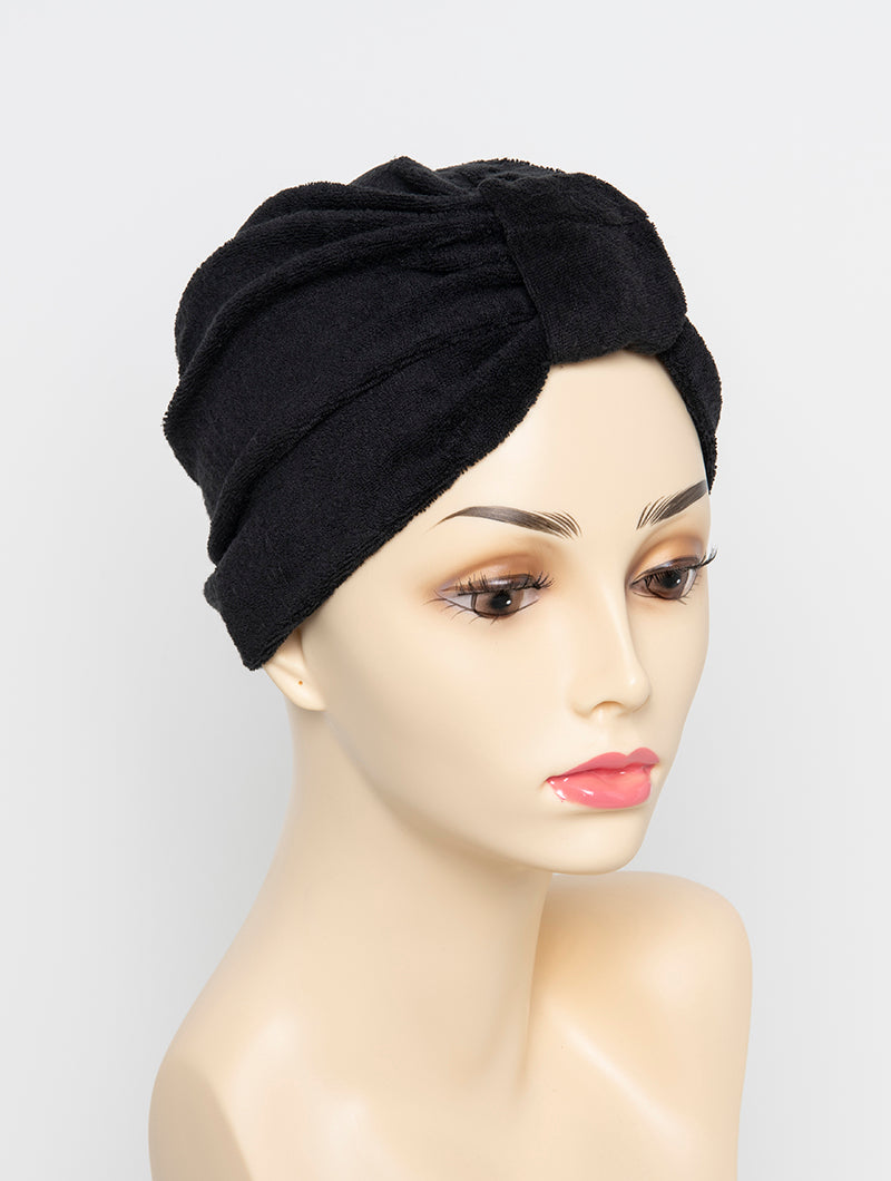 Terry Turbans - Black by Envy – CHIQUEL